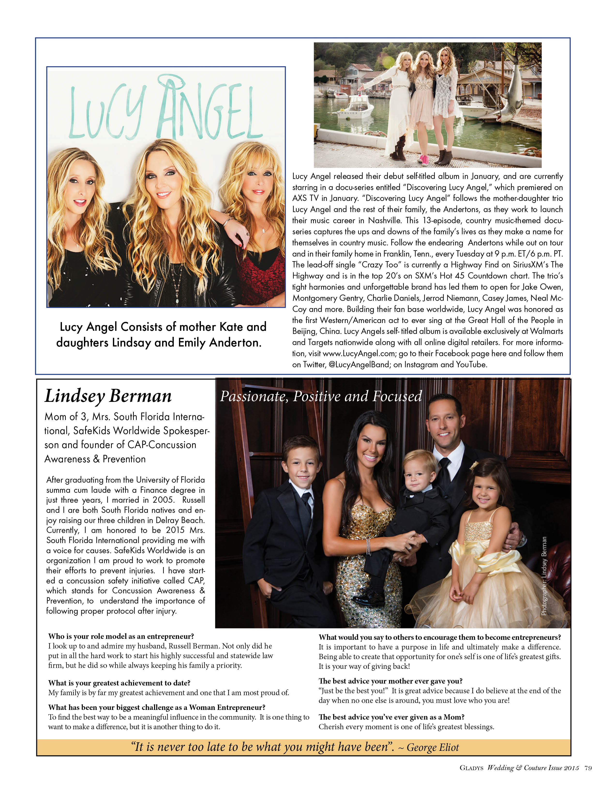 Graceful In Gladys Magazine - Lindsey Berman